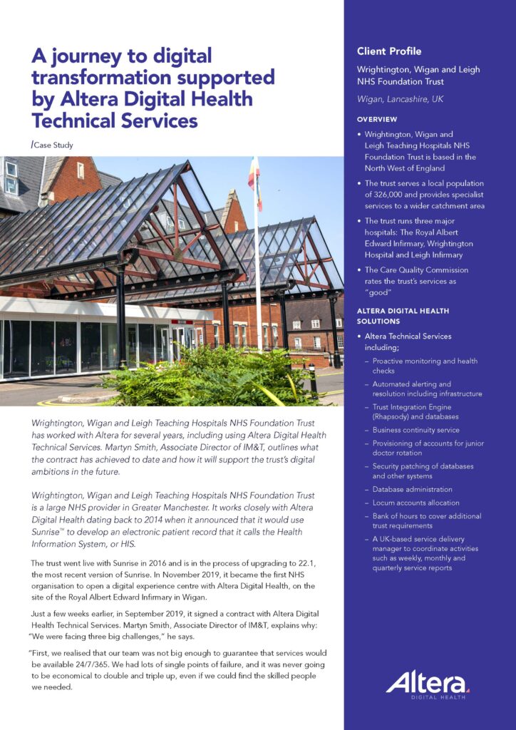 A journey to digital transformation supported by Altera Digital Health ...